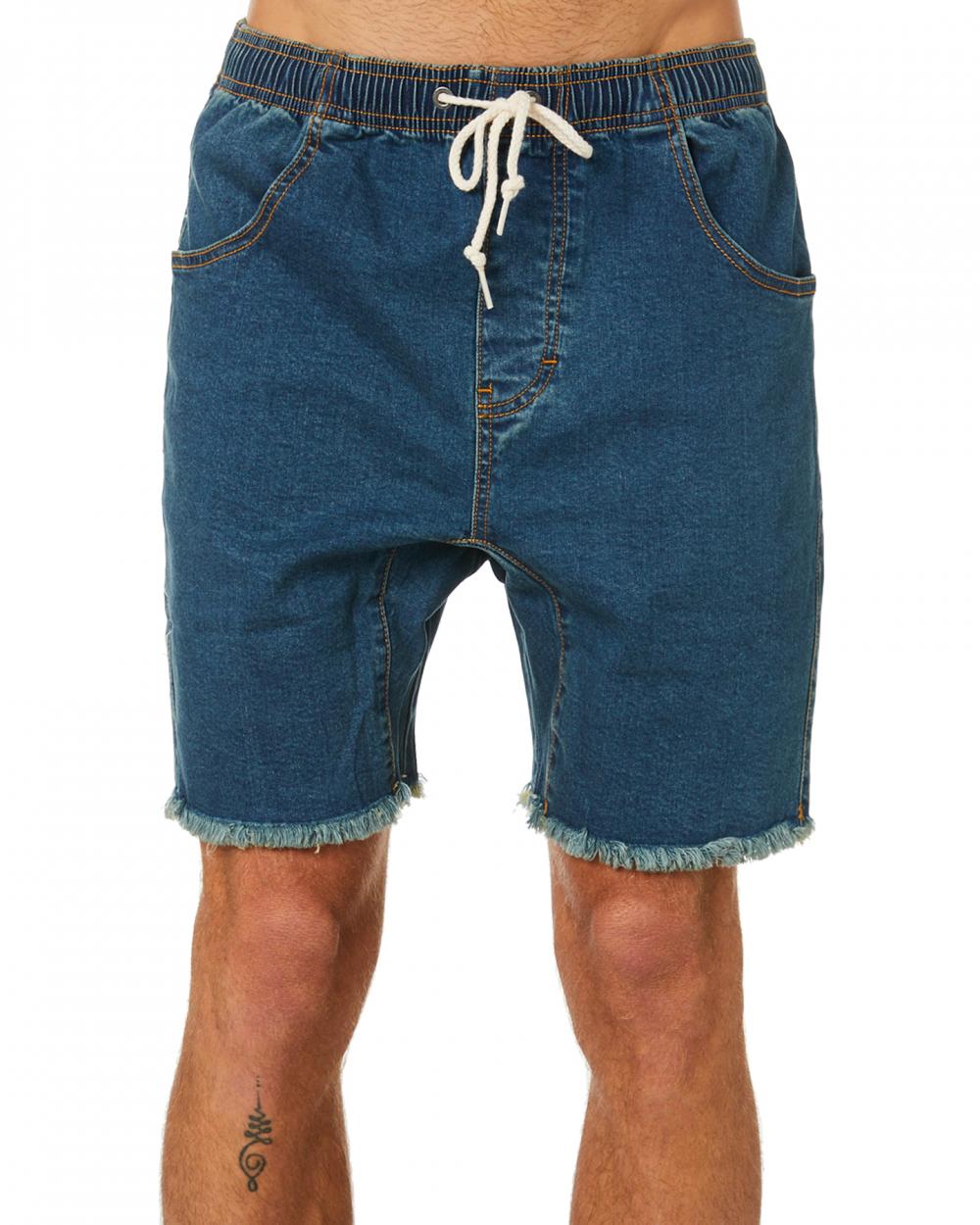 Rusty Baller Denim Elastic Shorts